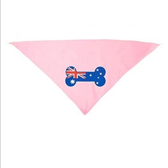 Mirage Pets | Dog | Dog Bandana Bone Flag Australian Screen Print Pink ...